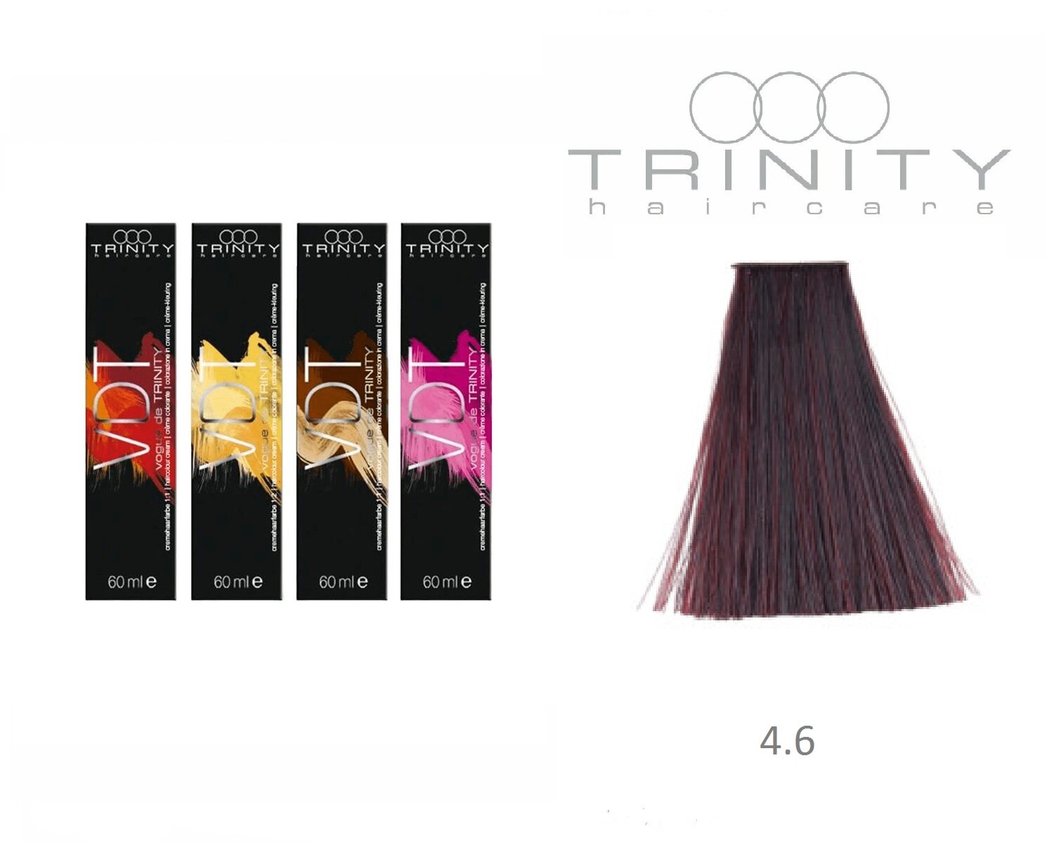 TRINITY VDT Тринити Вог де Тринити Стойкая крем краска 4.6 Коричневый фиолетовый 60 мл
