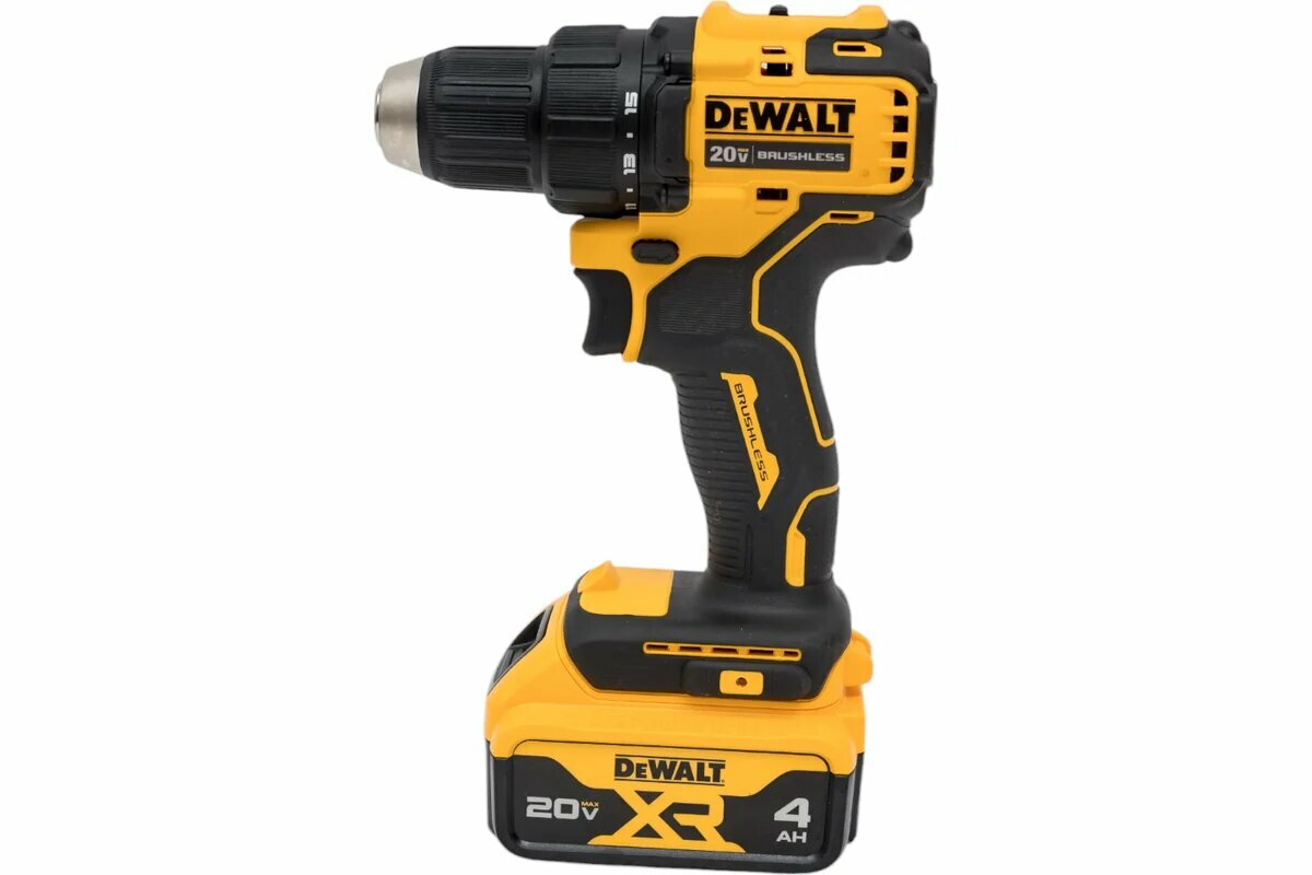Ультракомпактная дрель-шуруповерт Dewalt DCD708M2, 65 Нм, Li-Ion, желтый