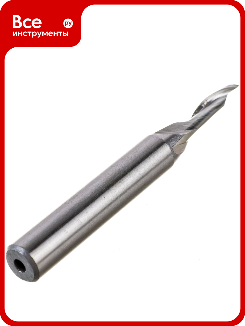 Фреза концевая спиральная по алюминию 5 мм, длина 60 мм, материал HSS‑CO, однозубая, цилиндрический хвостовик