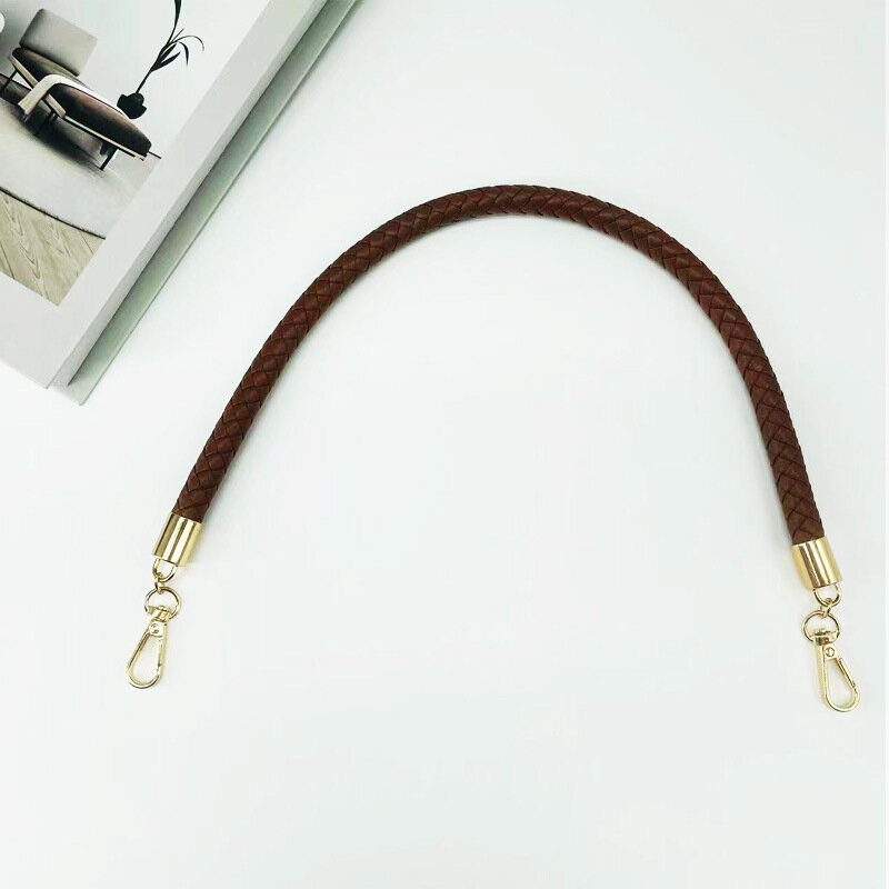 Тканый материал, полиуретановый, съемный, ретро-стиль, 62см, темно-коричневый, золотой крючок