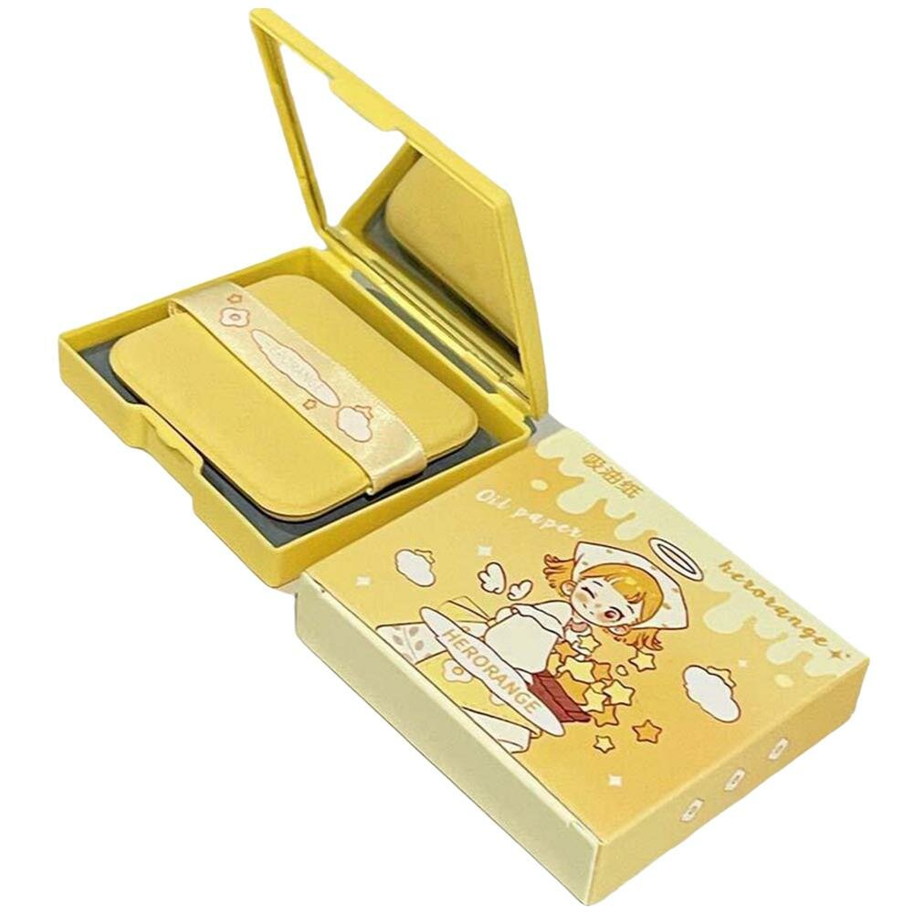 Портативная бумажная салфетка для впитывания масла, зеркало для удаления масла с лица