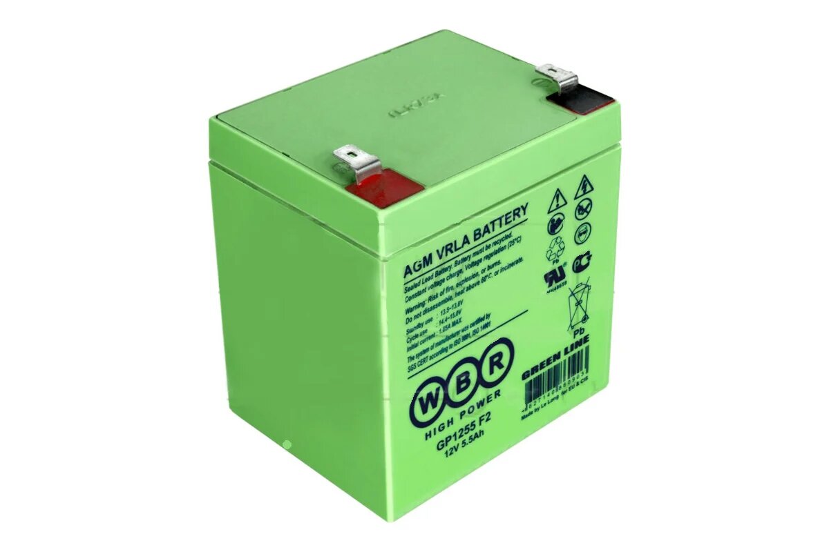 Аккумулятор WBR 12В GP1255 5,5 Ач для ИБП