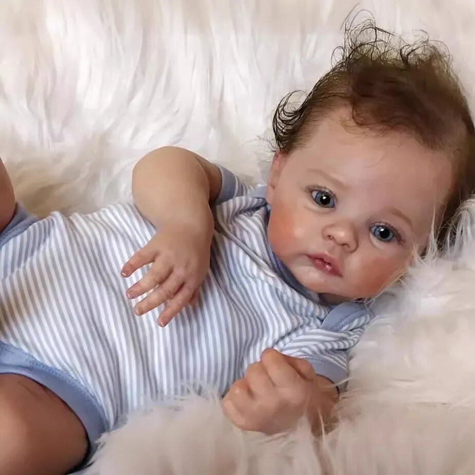 Кукла Реборн мальчик Тихон (Силиконовая) 45см/ Кукла младенец Reborn