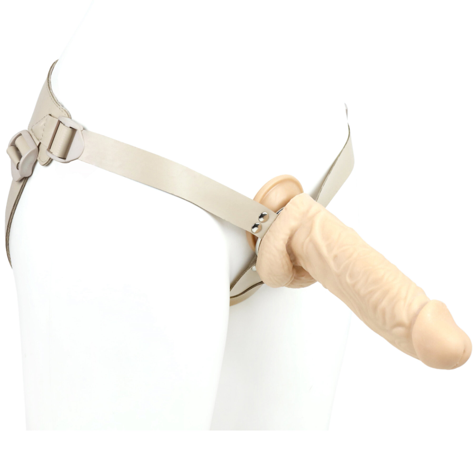 LOVETOY (А-Полимер) Пояс с кольцом универсальный с фаллоимитатором, 295503