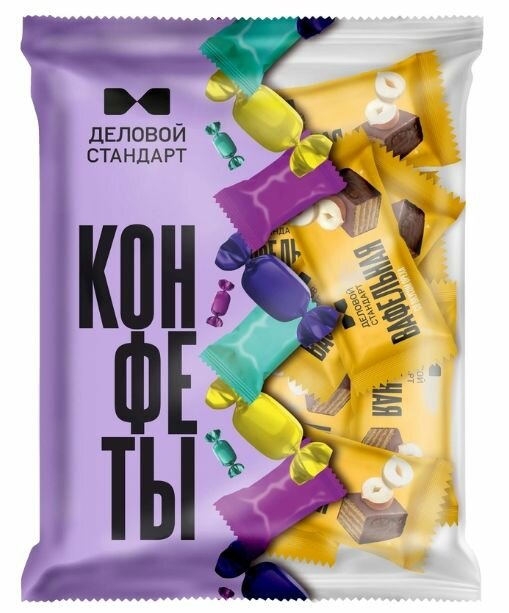 Конфеты глазированные вафельные Деловой Стандарт со вкусом ореха 0.5 кг