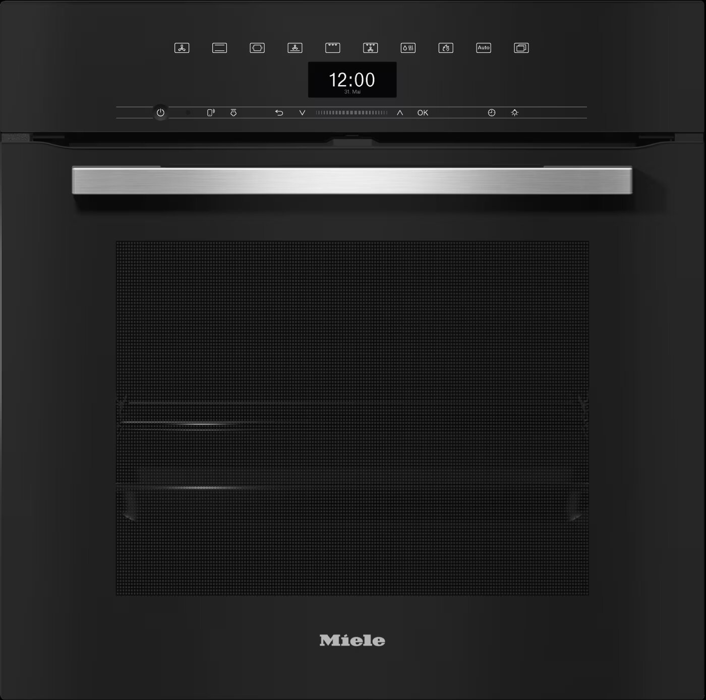 Электрический духовой шкаф Miele H 7365 BP (Obsidian Black / CleanSteel), встраиваемый