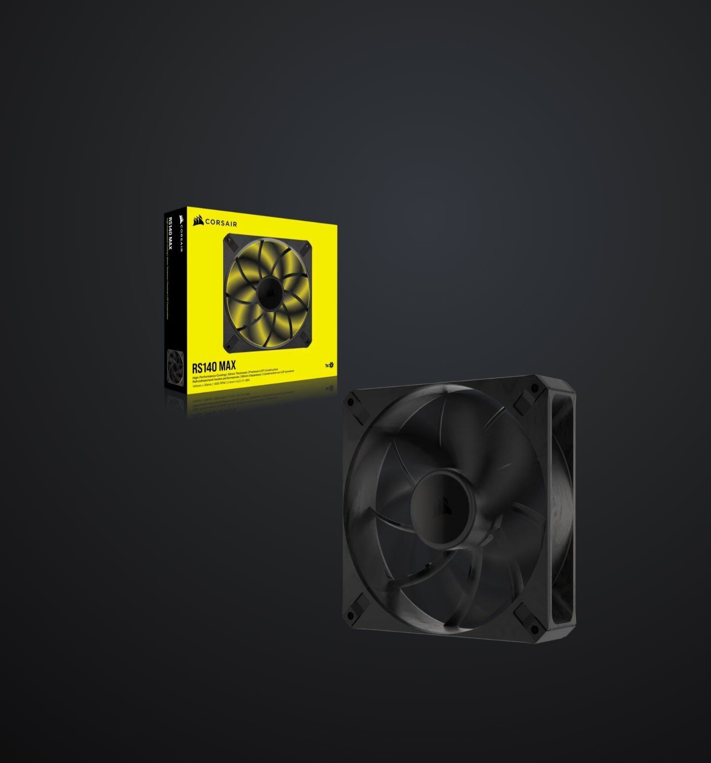 Вентиляторы для корпуса CORSAIR RS140 MAX, 140mm Fan, Single Pack (CO-9050174-WW)