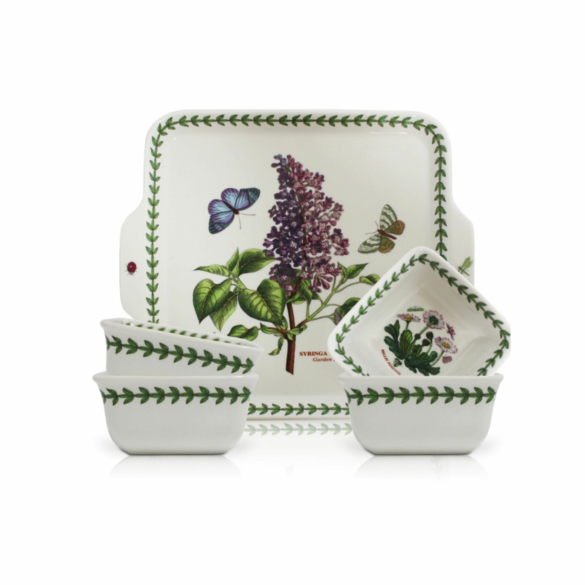 Фарфоровый набор из 5 акцентных мисок Botanic Garden