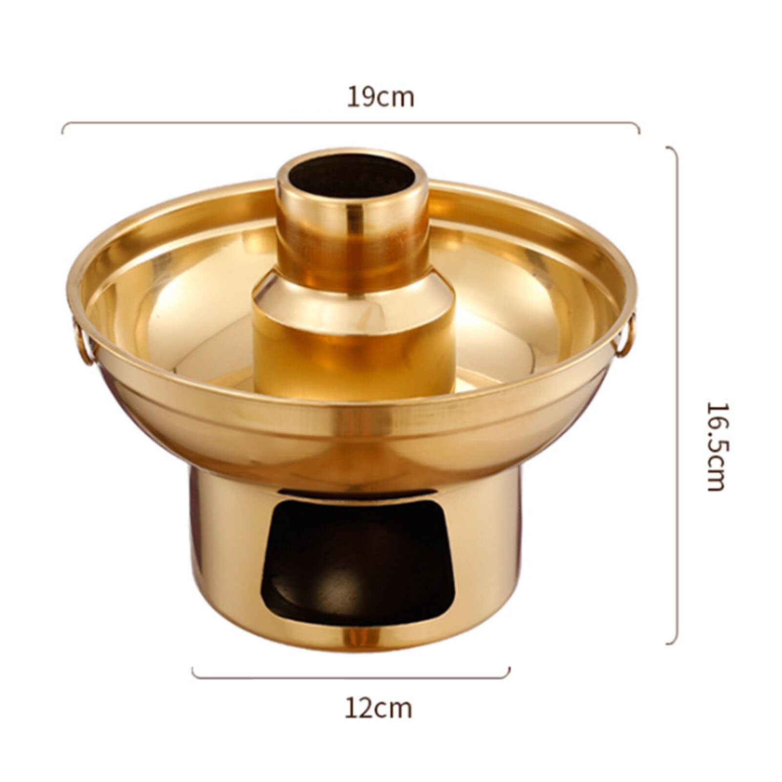 Горячий горшок из нержавеющей стали с сухим льдом, легкий роскошный изысканный горячий горшок для чая с молоком для мороженого, фруктового десерта для домашней вечеринки S