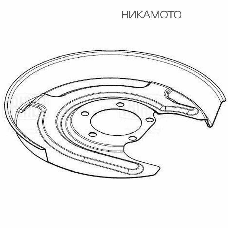 TRIALLI BDSP2588 Кожух диска тормозного VW PASSAT B5 (96-) зад. прав.