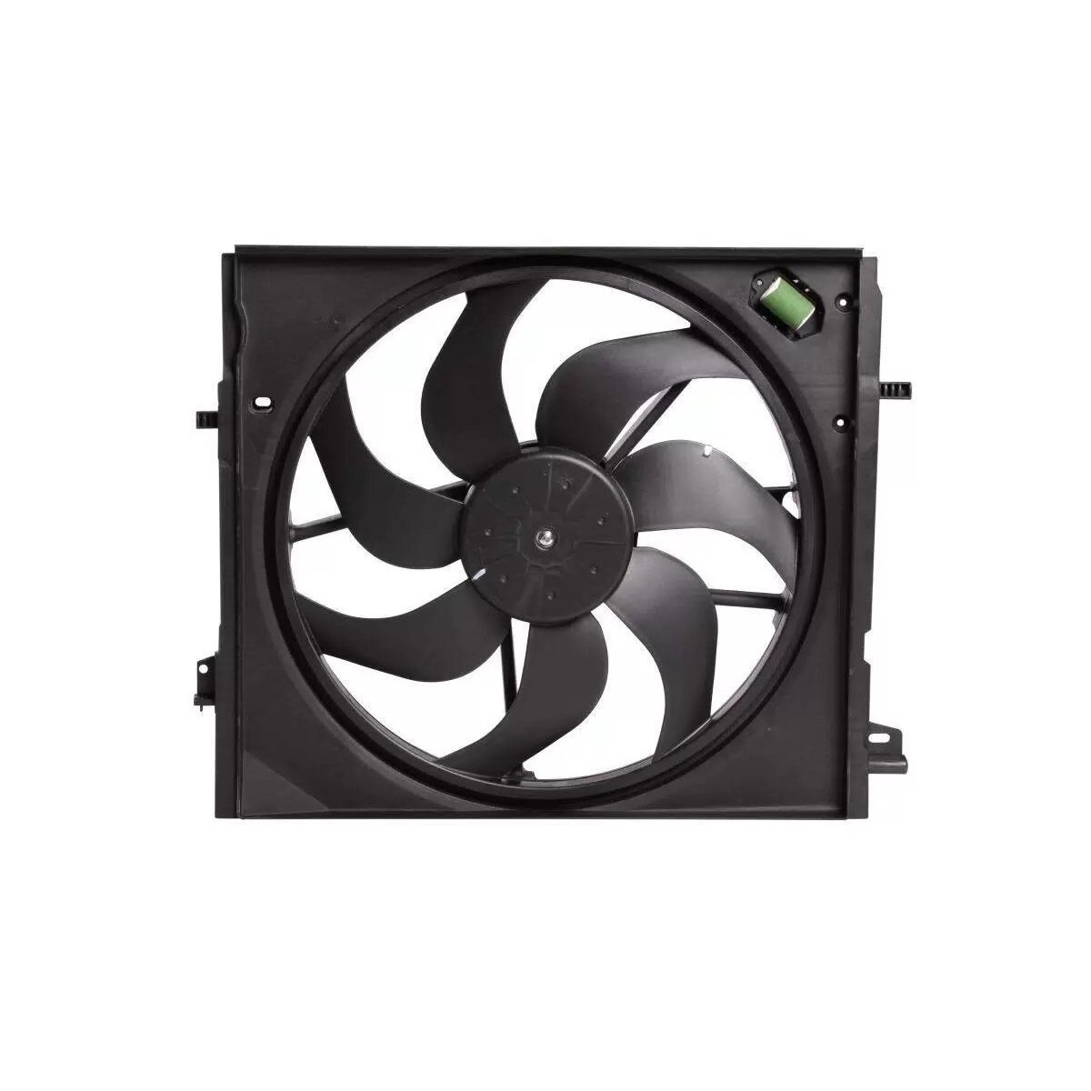 Вентилятор охлаждения Nissan Qashqai (13-) с кожухом и резистором, LUZAR