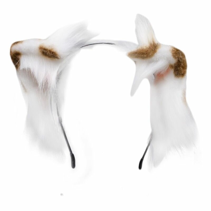 Имитация кролика, лисы, коровы, цветка, головного убора для кошки-повязка на голову-верблюжий белый