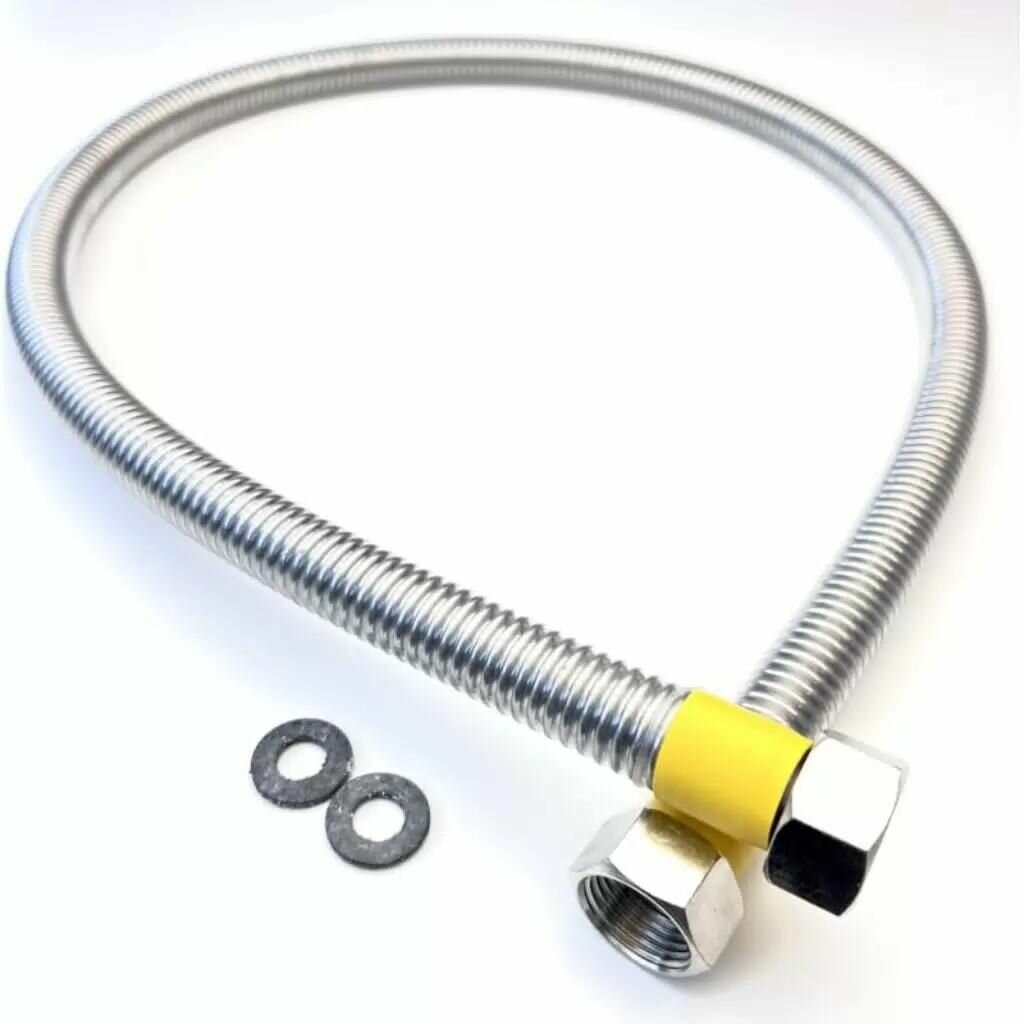 Подводка для газа Tuboflex резьба 1/2 дюйма, 1,2 м, г-г, сильфон ПВХ