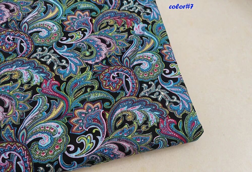 Ткань поплин хлопок винтажный, color 7