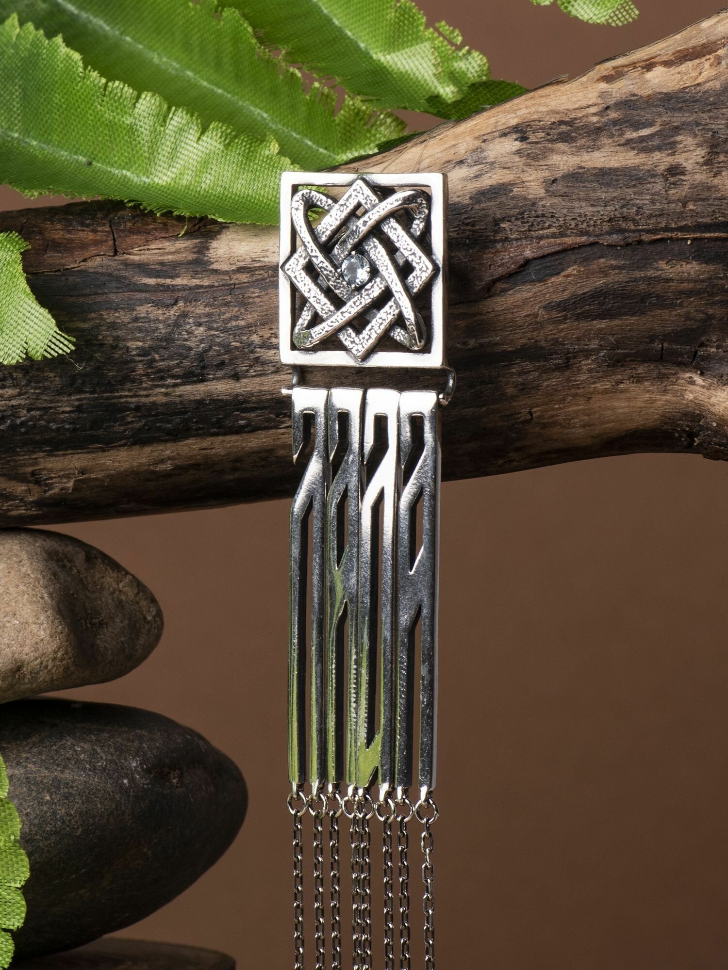 Подвеска, серебро, 925 проба, чернение, топаз, жемчуг культивированный