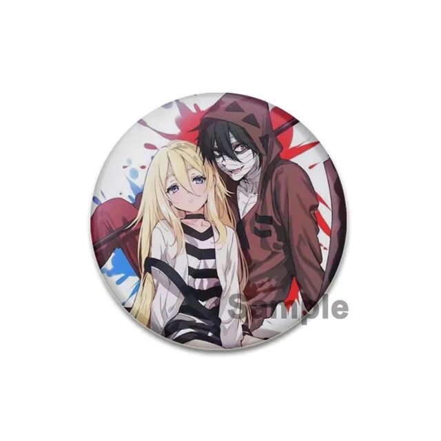 58 мм аниме «Ангелы смерти», заколки на пуговицах, милая интересная брошь с персонажем для рюкзака, украшения одежды, модные подарки