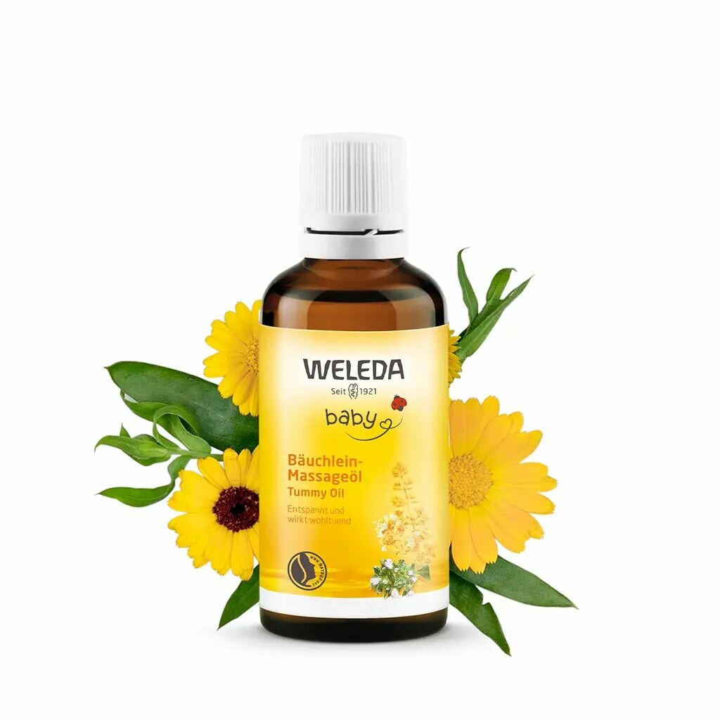 WELEDA Масло для массажа животика младенца 50мл