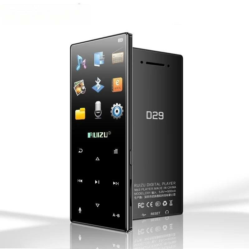 Портативный Bluetooth MP3-плеер D29, 8 ГБ, Hi-Fi без потерь качества, встроенный динамик, FM-радио, чтение электронных книг, часы