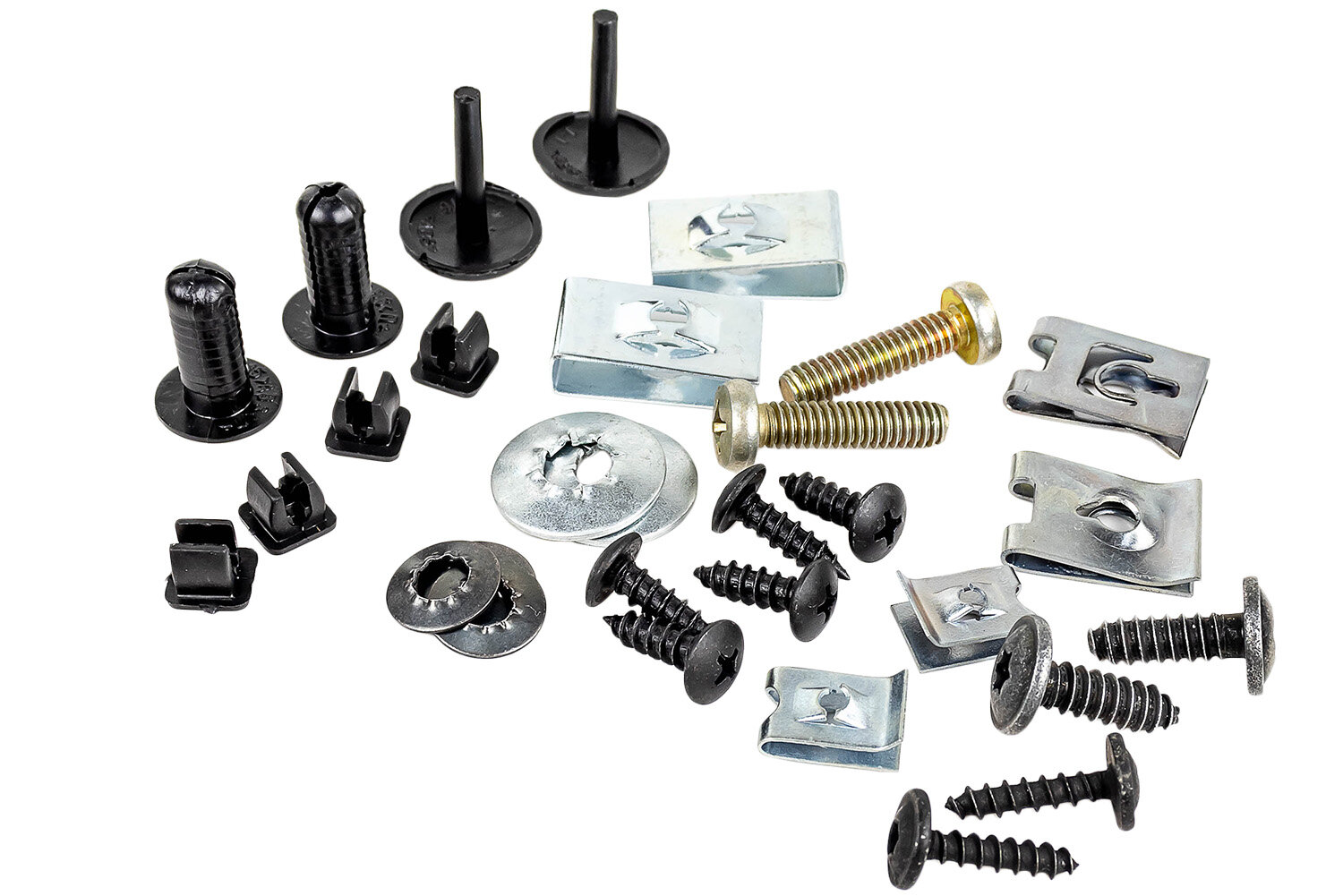 Комплект креплений передних и задних брызговиков на Лада Калина, Калина 2, Гранта, Гранта FL, Datsun