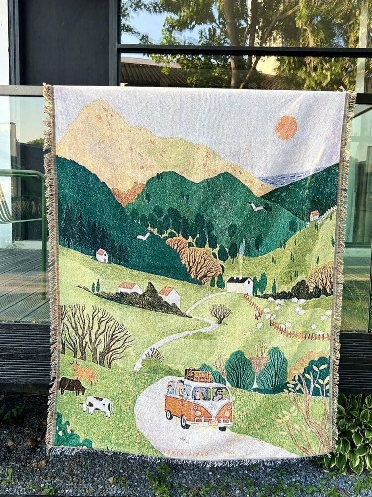 Плед-пончо , Полиэстер, 180 см х 130 см