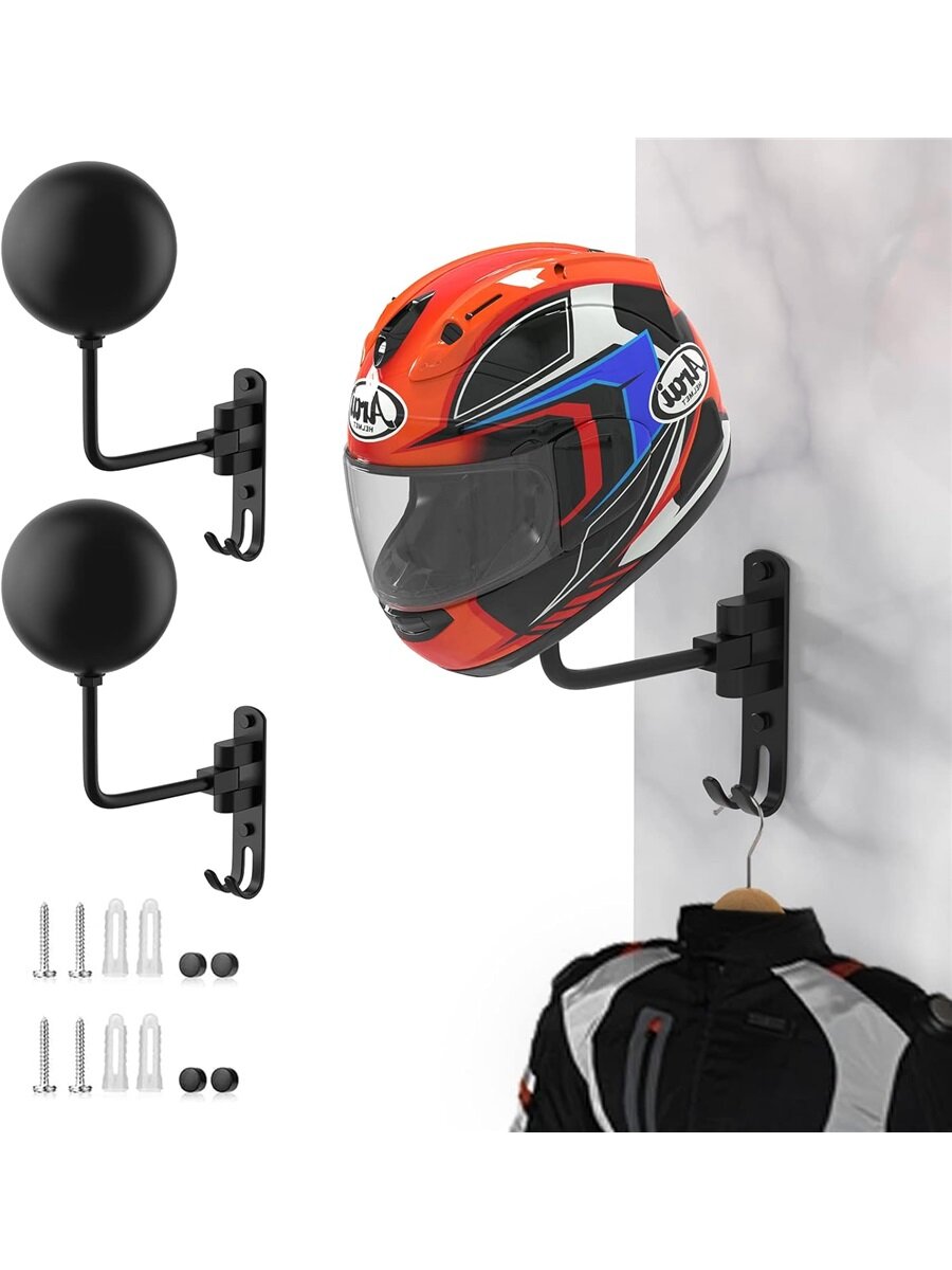 Подвесной держатель для шлемов с 180° вращением: для мотоциклов, велосипедов, гоночных костюмов и спортивного снаряжения