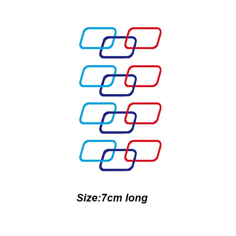 4 шт. наклейки в цветную полоску M для BMW Performance E28 E30 E34 E46 E39 E60 F87 F84 M3 M5 M2 320 325 330 335 520 525 530 550