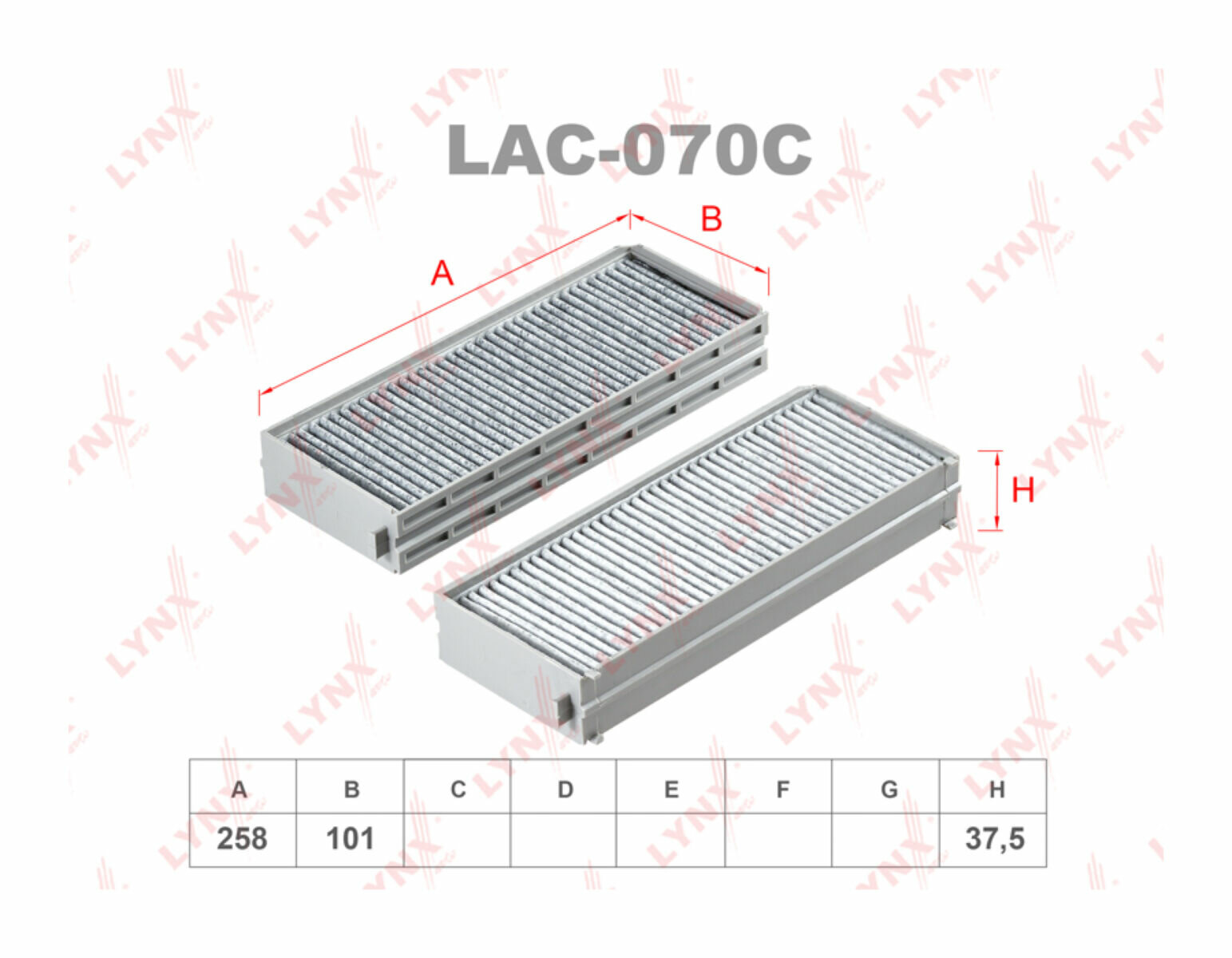 Lac-070C Фильтр Салонный (2Шт.) Lynxauto(Lynx Lac-070C)