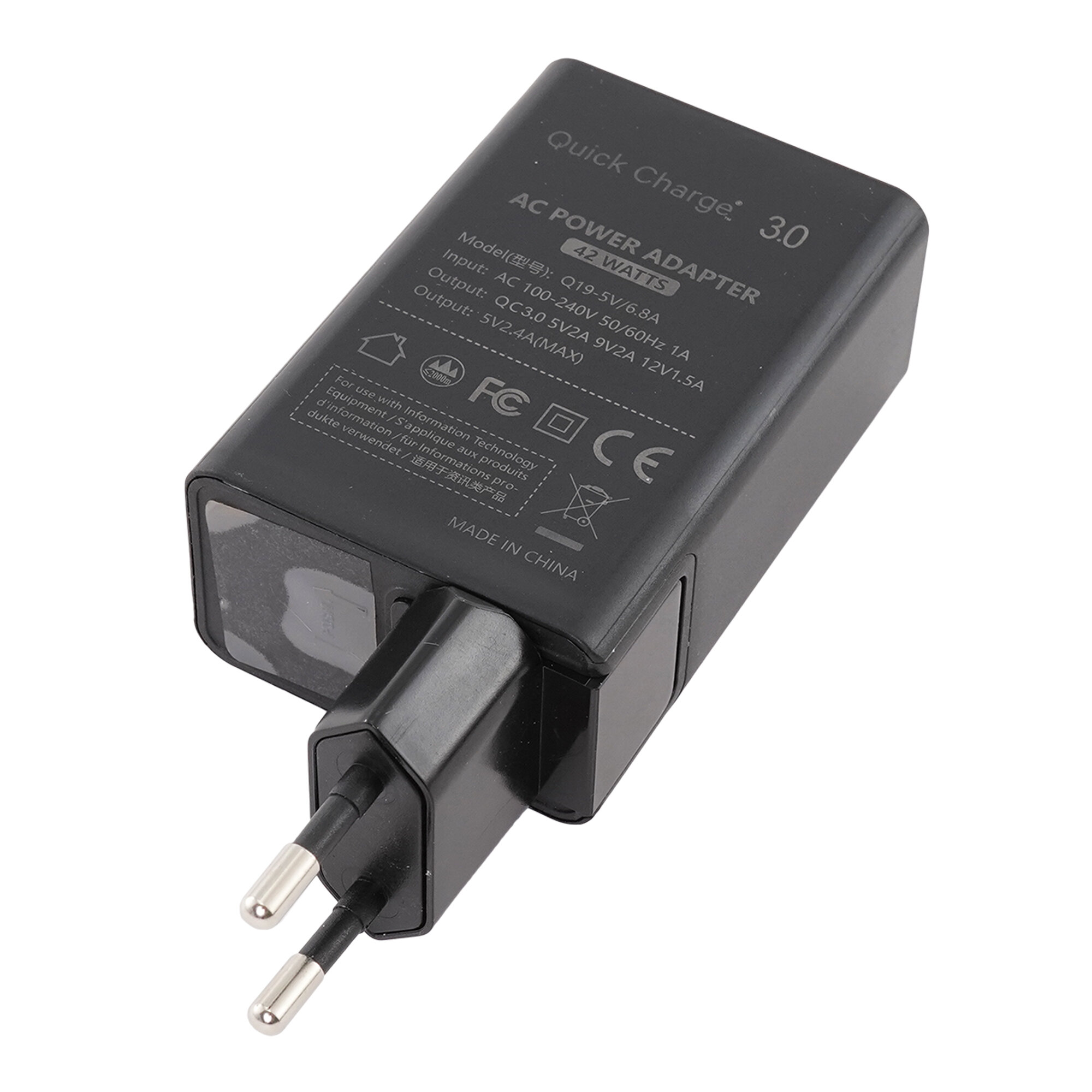 Зарядка для ноутбука универсальная Q19 5V2A, 9V2A, 12V1.5A USB-3