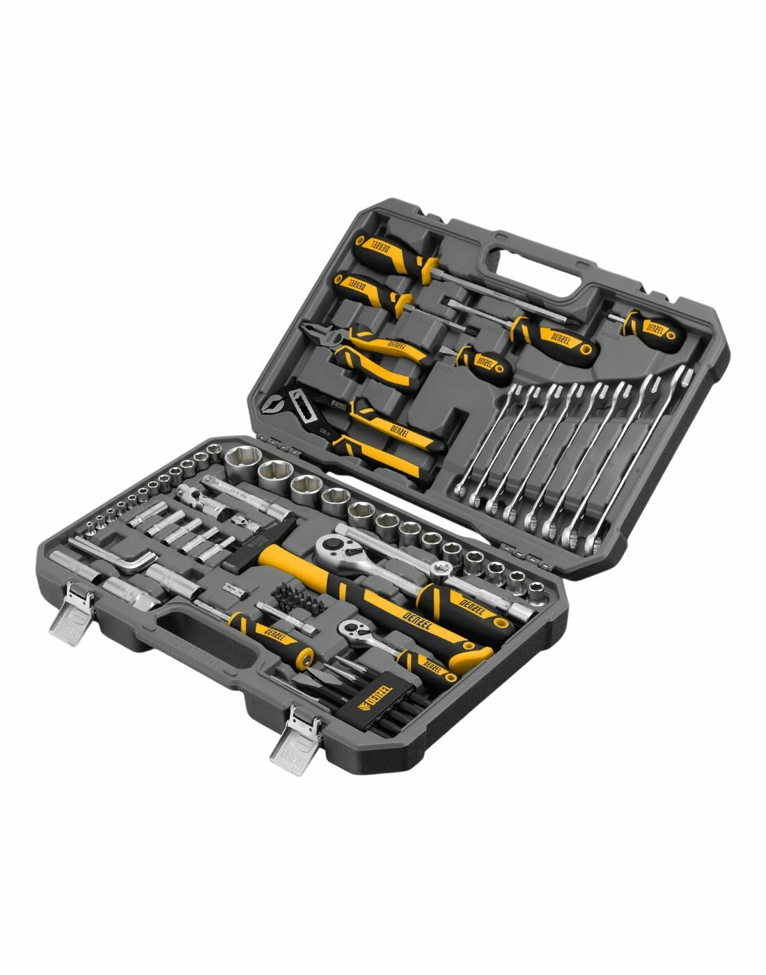 Набор инструментов в пластиковом кейсе 84 предмета Denzel (15802)