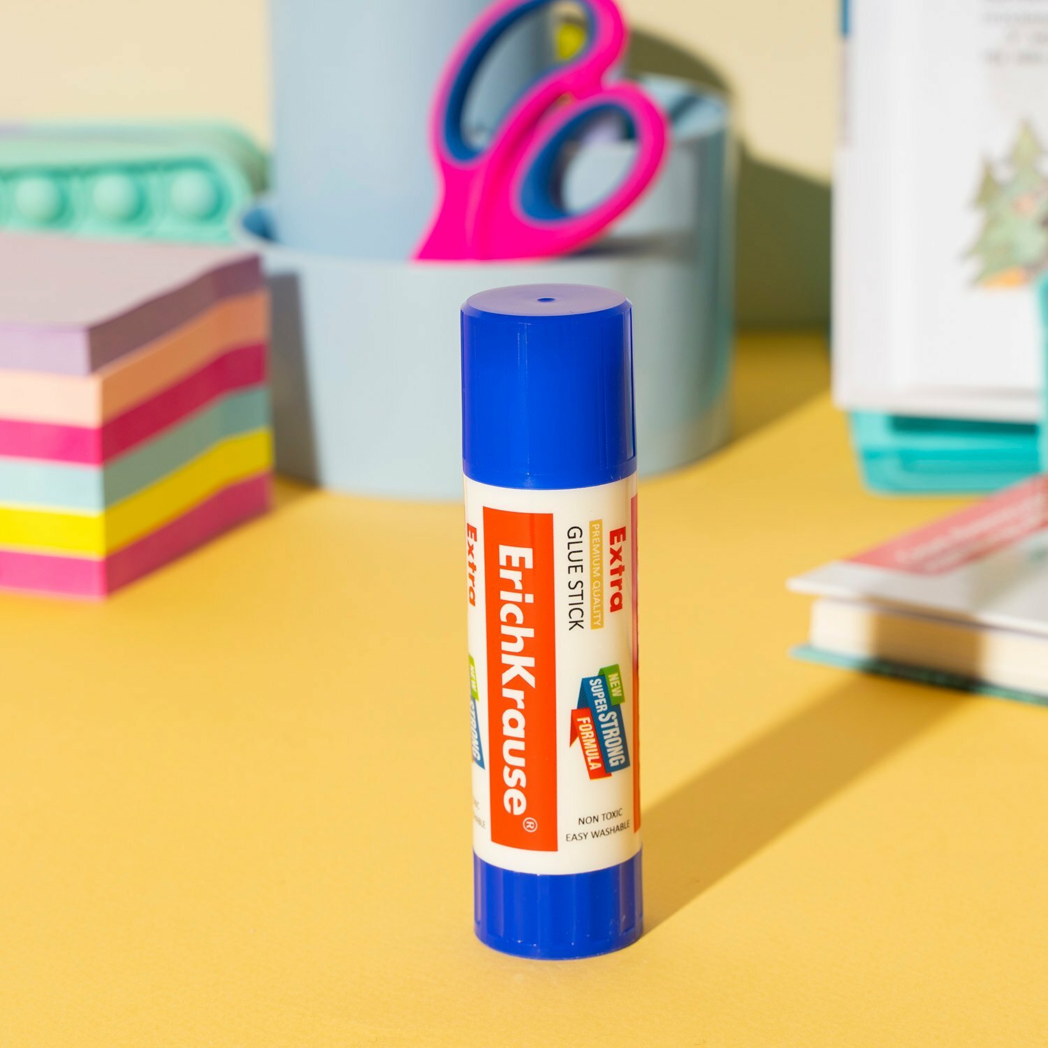 Клей-карандаш Erich Krause Extra, без дозатора, вес 19 г, картона, бумаги