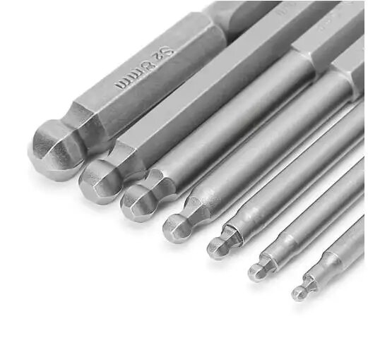 7 шт. 65 мм магнитные шариковые наконечники с шестигранной головкой, шестигранные отвертки, набор сверл H2, H2,5, H3, H4, H5, H6, H8 сферические ручные инструменты