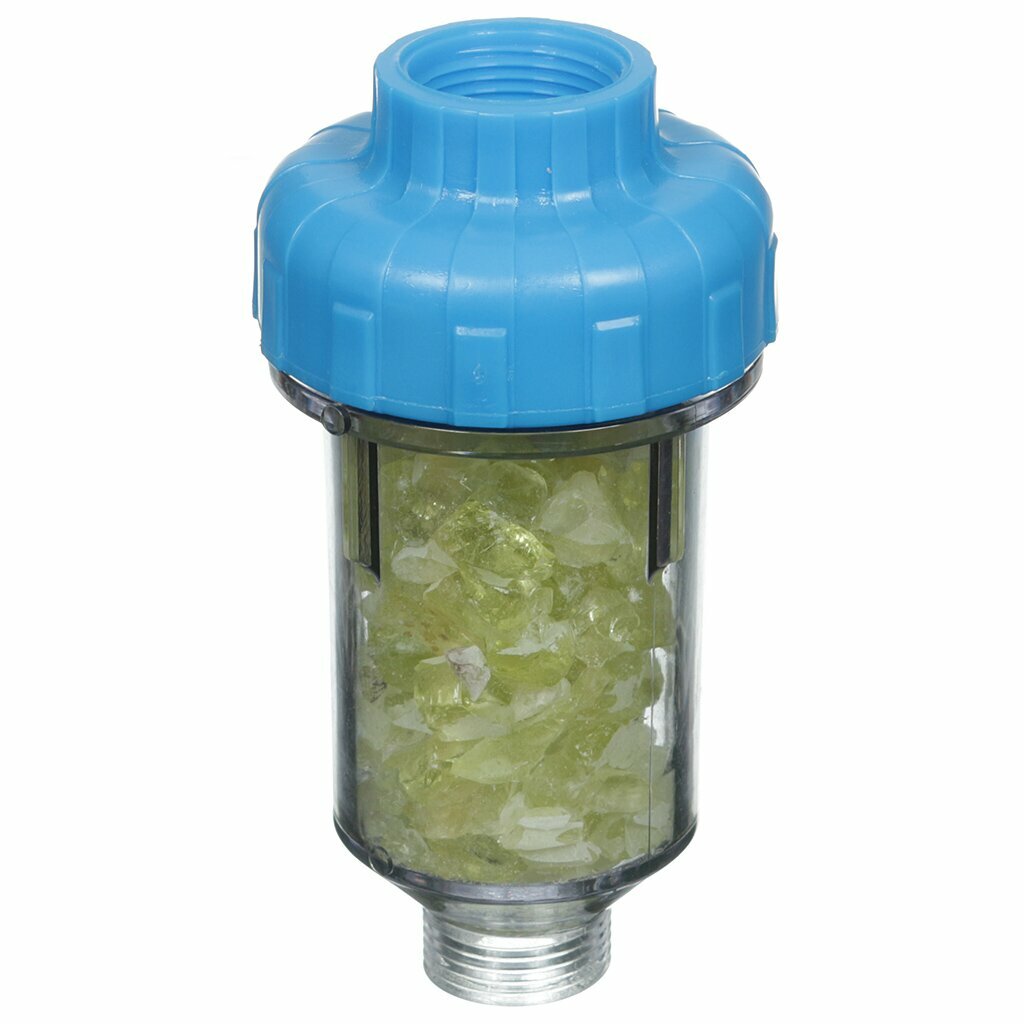 Фильтр для стиральной машины Посейдон пластик, подключение к водопроводу, прозрачный корпус