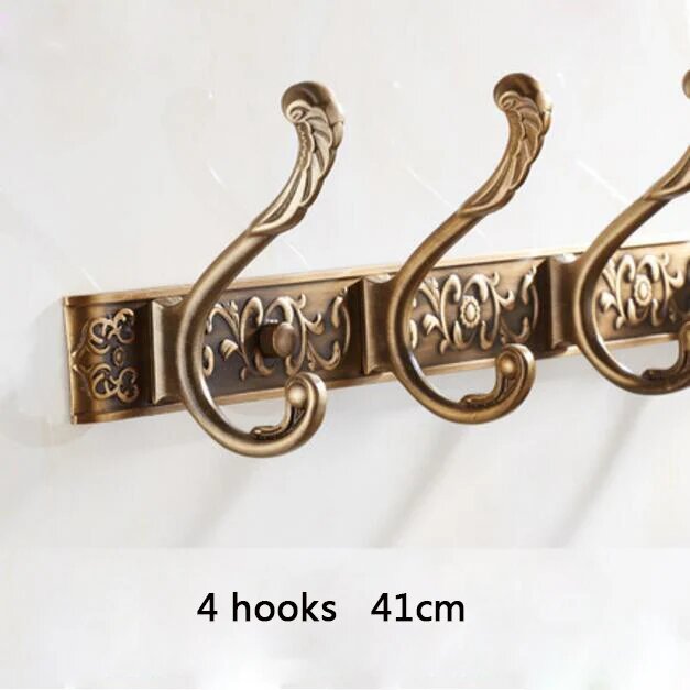 Крючки для халатов Tuqiu, медь, набор из 3/4/5/6 штук 4 hooks