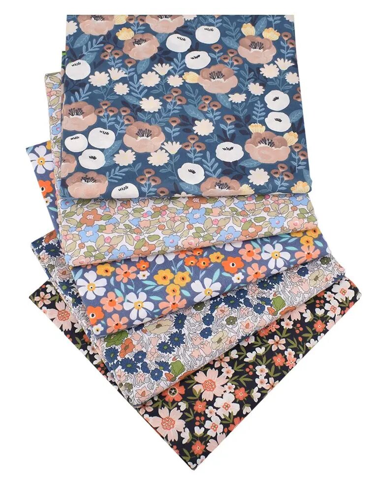 Chainho хлопковая твиловая ткань для пэчворка 20x25 см CC328-5pieces