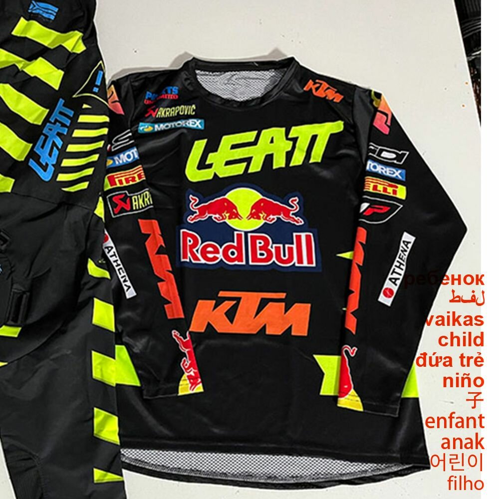 LEATTSPORT детский мотоцикл из джерси для мотокросса MX мальчик девочка Склон гоночная одежда