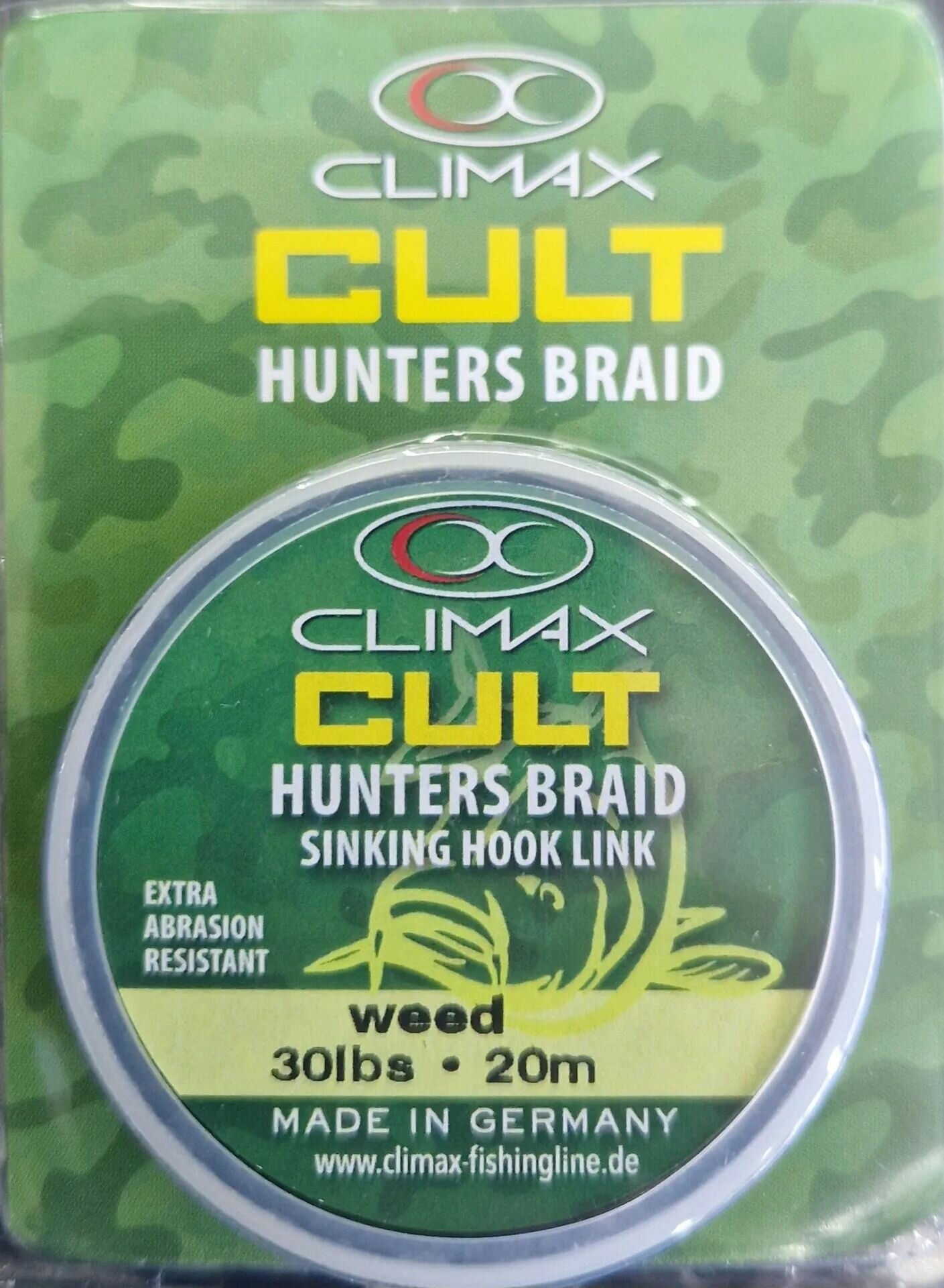 Поводковый материал Climax Cult Hunters Braid 30 lbs 15 kg 20 m Weed