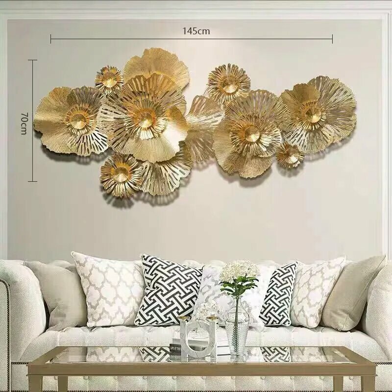 Панно на стену декоративное, декор для комнаты, панно металлическое на стену Арт-Деко 145х70см