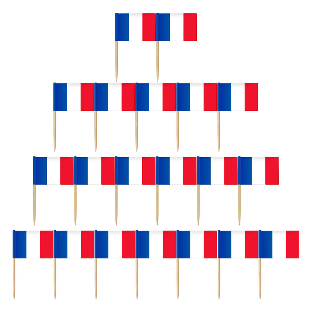 Деревянные И Бумажные Фруктовые Палочки С Флагами Для Коктейлей И Вечеринок 200 Штук