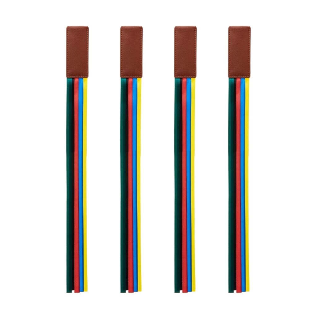 4Pcs Leather Bookmarks Colourful Ribbon Bookmarks Reading for Book Lover Reader Writer Teacher