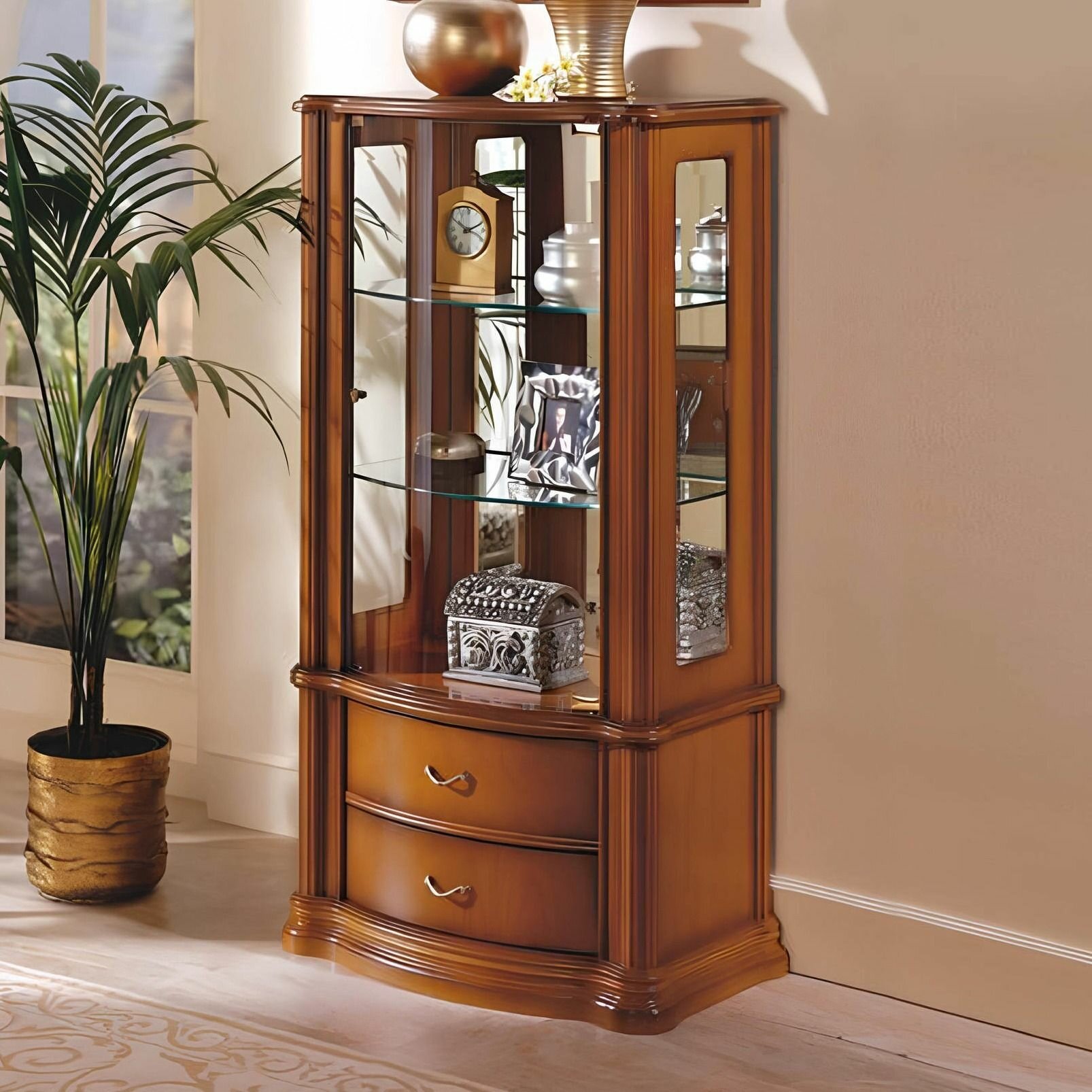 Шкаф-витрина Disemobel Classic 921 64х39х119 см, Cerezo-5