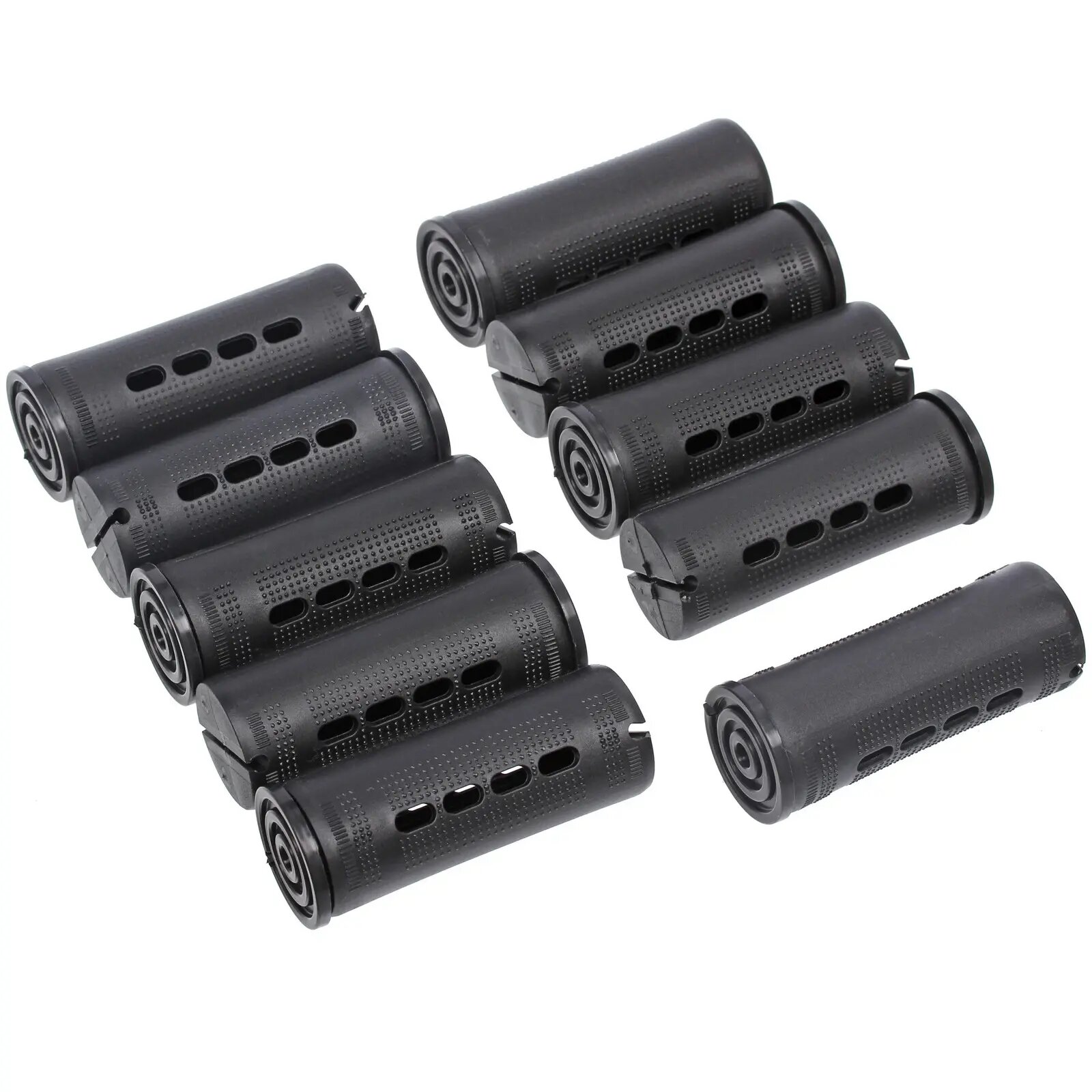 Бигуди-коклюшки 'VOLNA' 10шт, черные, d-3см, с фиксирующими резинками