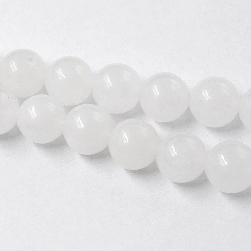 Лунный камень бусины 4мм 6мм 8мм 10мм 12мм Белый, 8mm 45pcs, белый