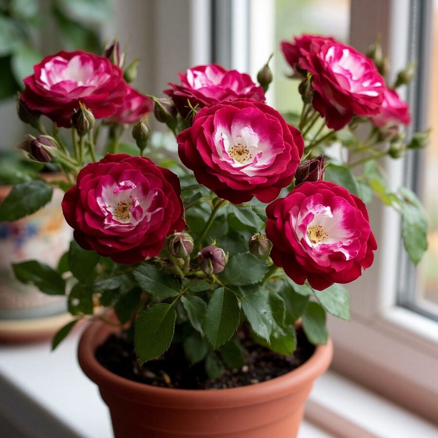 Роза махровая комнатная, семена