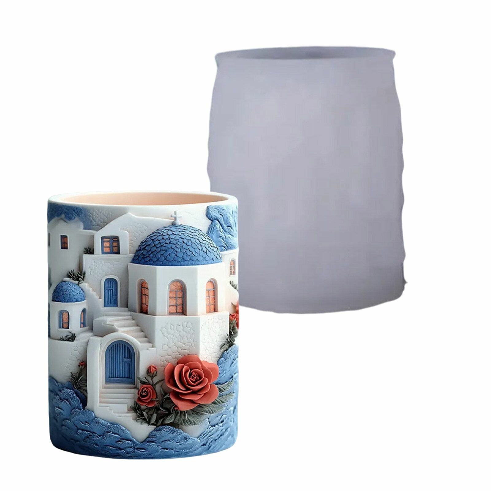 Силиконовая форма в виде чашки для изготовления украшений из смолы и поделок