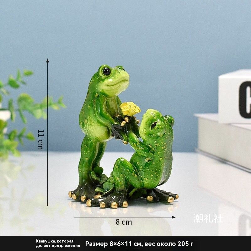 Стеклянная лягушка для йоги: декор для телевизора и бара, смоляная статуэтка в подарок выпускникам (ручная работа, 15 см)