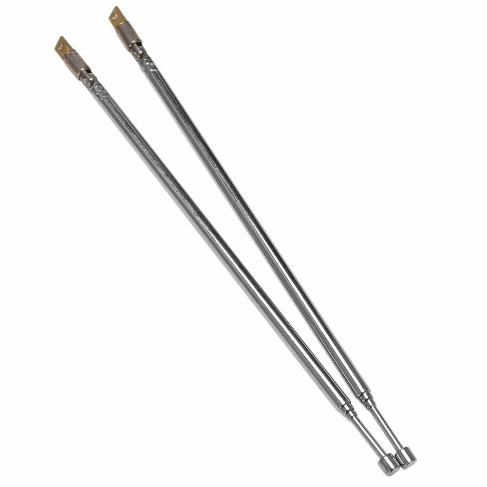Пара 62,5 см 24,6" 4-секционная телескопическая нержавеющая сталь AM FM радио универсальная антенна