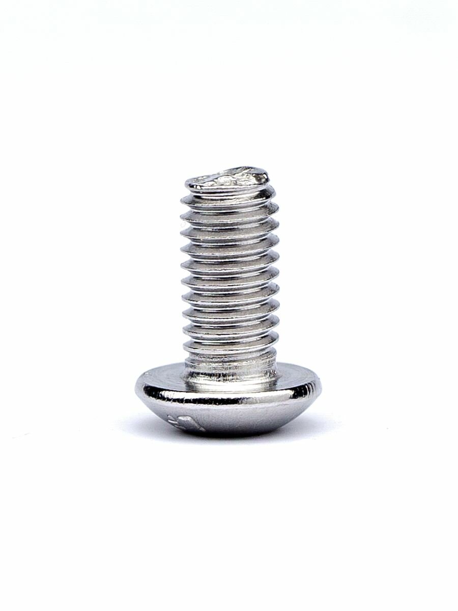 Винт ISO/DIN7380 М5х10 A2-70 нержавеющий с полукруглой головкой и внутренним шестигранником. Шаг резьбы 0,8мм. 15шт