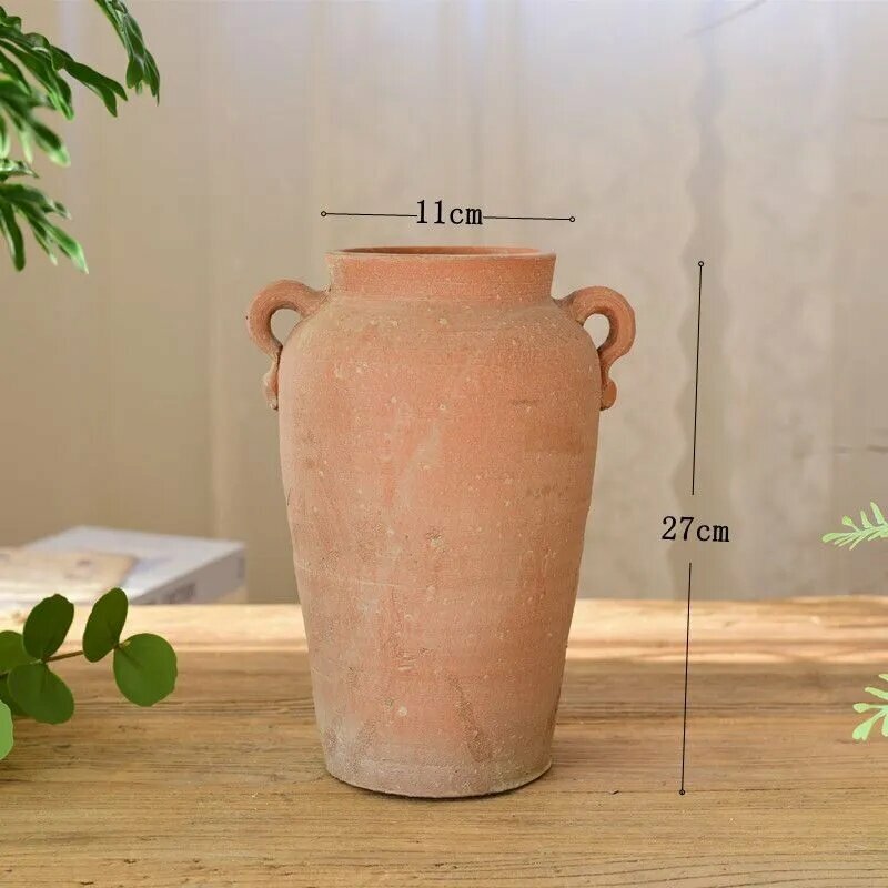 BIGGENNER Ваза "Старинная грубая глиняная ваза", 25 см , Керамика, 1 шт