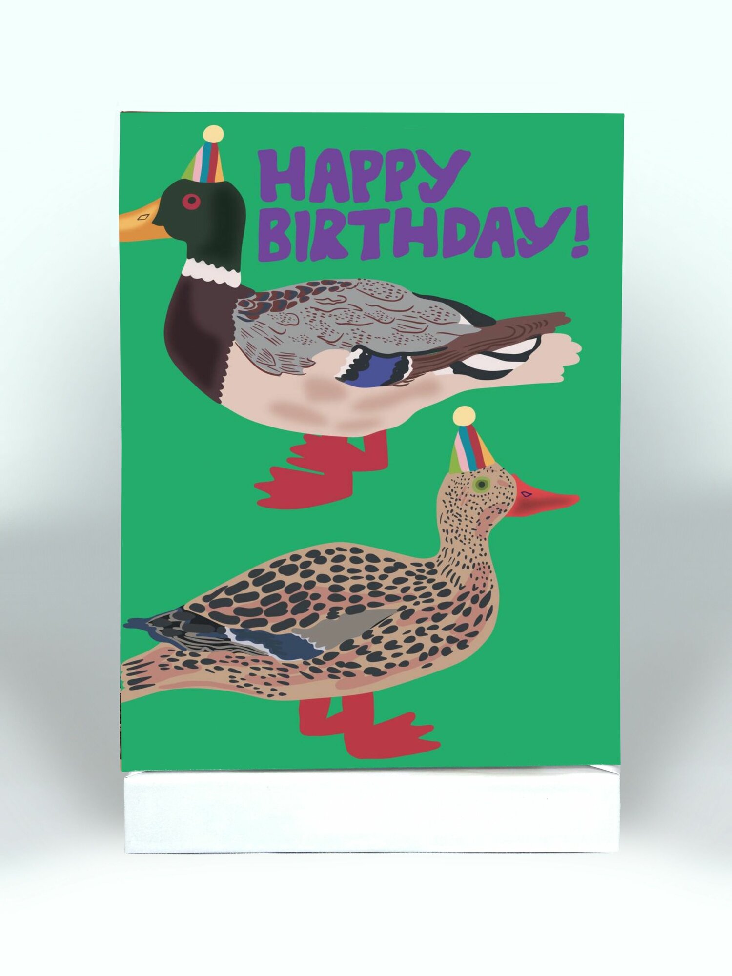Открытка с уточками на день рождение