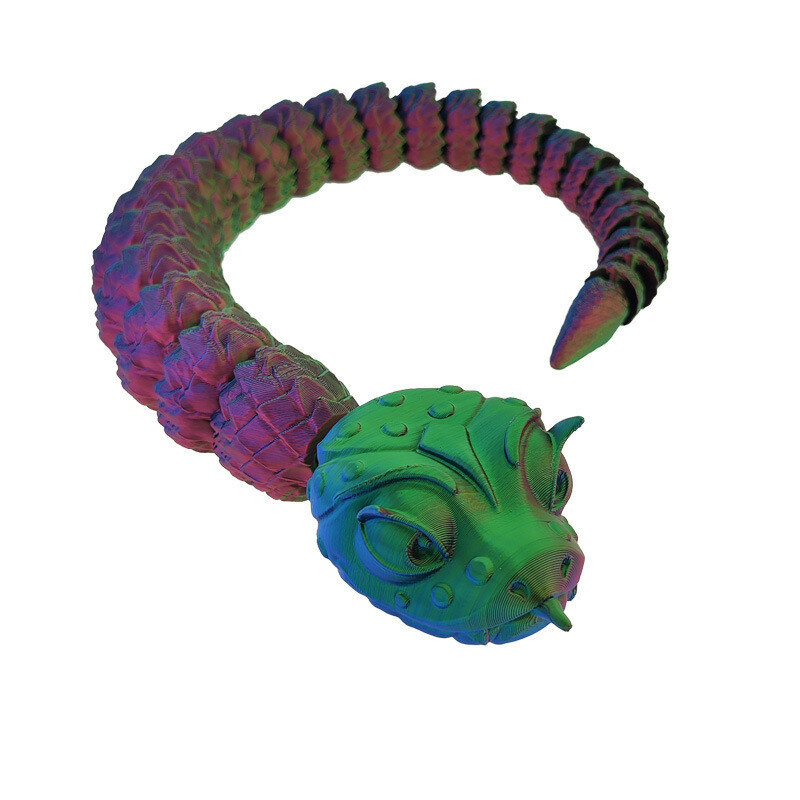 Фигурка змеи 3d печать с суставным дизайном ценный для коллекционеров и дарителей красный синий зеленый 52 см 20 47 дюймов